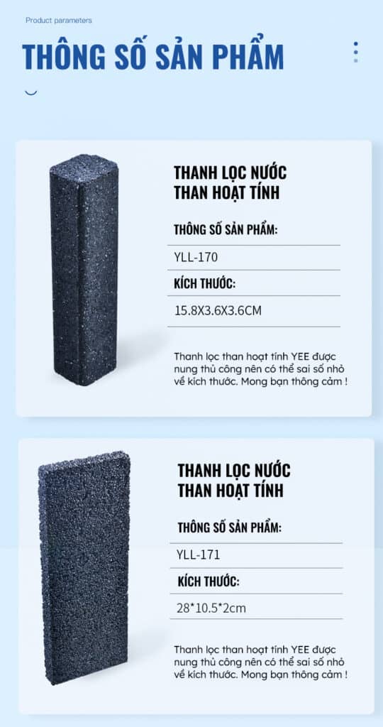 Thanh Lọc Than Hoạt Tính Yee Vật Liệu Lọc Cao Cấp - King Bio